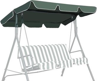 Generic Hollywoodschaukel Dachbezug Ersatzdach 3 Sitzer Universal Ersatzdach Gartenschaukel Wasserdicht Dach für Hollywoodschaukel UV-Schutz Sonnendach,06,249