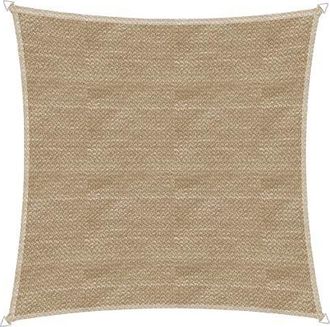 WINDHAGER Sonnensegel Capri Quadrat 4 x 4 m (gleichschenkelig), Sonnenschutz für Garten & Terrasse, UV- und witterungsbeständig, schilf