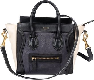 Celine Crossbody Bags - Celine Tricolor Leather Luggage Handbag - Gr. unisize - in Schwarz - f&uuml;r Damen
