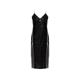 Palm Angels Paillettenkleid mit doppeltem Schlitz - - Dresses - Damen - Schwarzk - M