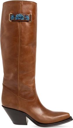 Chlo&eacute; Femme, Chaussures, Brun, Taille: 41 EU Bottes Cowboy en Cuir Azelan