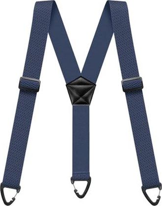 Generic Bretelles cach&eacute;es pour homme tr&egrave;s r&eacute;sistantes sous le dos en Y 3,8 cm avec 3 boucles &agrave; pression, accessoires de v&ecirc;tements, denim fonc&eacute;, taille unique