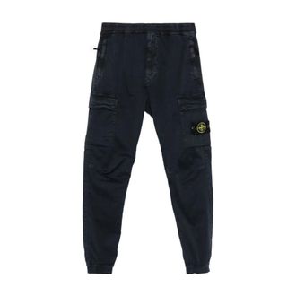 Stone Island Blaue Cargo-Hose mit Rei&szlig;verschlusstaschen - - Trousers - Herren - Blau - W38