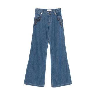 Ermanno Scervino Femme, Jeans, Bleu, Taille: 40 FR Jeans &agrave; Cristaux