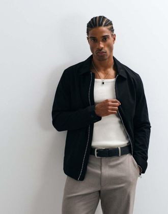 Jack & Jones veste habill&eacute;e slim &agrave; double zip noire