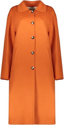 Herno Femme, Manteaux, Orange, Taille: 42 FR Manteau classique en laine avec deux poches
