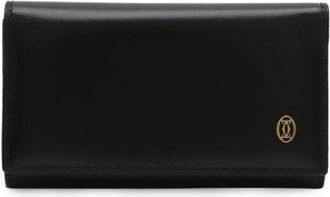 Cartier unisex, Pre-owned, Noir, Taille: ONE Size Porte-cl&eacute;s en cuir Pre-owned