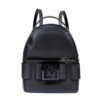 A|X Armani Exchange Schwarzer Rei&szlig;verschluss-Rucksack mit mehreren Taschen - - Bags - Damen - Schwarzk - ONE SIZE