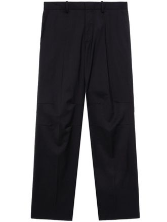 Helmut Lang pantalon de costume en laine vierge - Noir