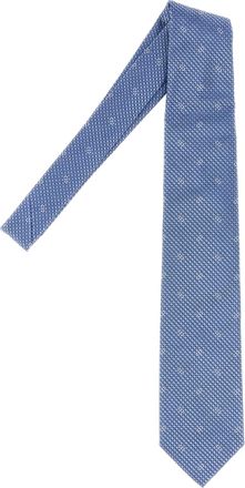 Brioni Silk Jacquard Necktie - Blue