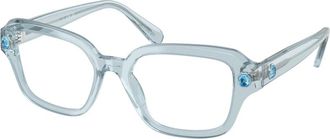 Swarovski Femme, Accessoires, Bleu, Taille: 52 MM Sk2039 Optical Frame