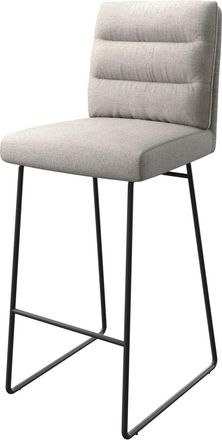 DELIFE Barstuhl Pela-Flex Kufengestell Metall Stripes Hellgrau