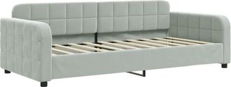 vidaXL Tagesbett Hellgrau 90x190 cm Samt Vidaxl
