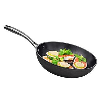 Cecotec Po&ecirc;le Polka Fantasy 24 Bucket Silver, Diam&egrave;tre 24 cm, Aluminium Forg&eacute;, Rev&ecirc;tement Antiadh&eacute;sif Whitford Eterna, sans PFOA, Poign&eacute;e en Acier Inoxydable,