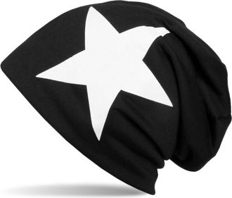 styleBREAKER M&uuml;tze Beanie mit Stern Print
