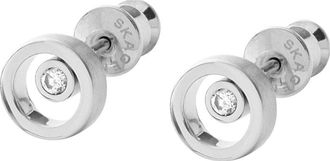 Skagen Damen Edelstahlohrringe ELLEN mit Pfostenverschluss, 7,4 mm x 7,4 mm x 2,5 mm