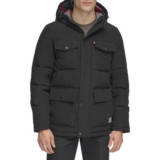 Levi's Herren Arctic Cloth Quilted Performance Parka Jacke, new black, XXL