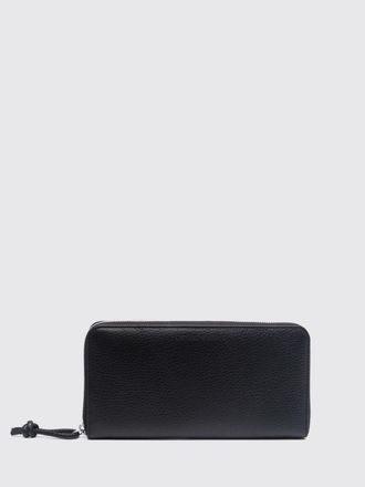 Emporio Armani Portefeuille continental en cuir avec logo emboss&eacute; et zip