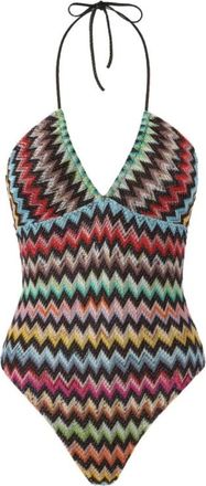 Missoni Femme, Maillots de bain, Multicolore, Taille: 40 FR Maillot de bain une pi&egrave;ce en viscose lam&eacute;e &agrave; micro motif zigzag
