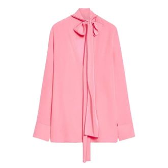 Sportmax Seiden-Cr&ecirc;pe de Chine Bluse - - Blouses & Shirts - Damen - Rosa - 2XS