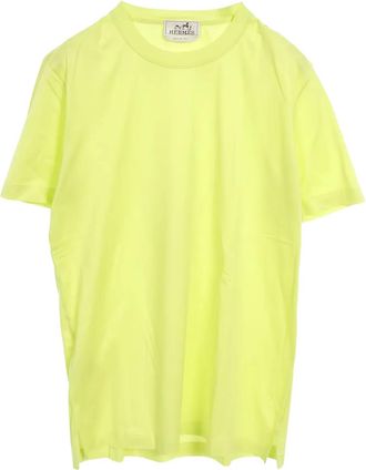 Hermès t-shirt à col ras du cou - Jaune