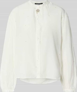 Luisa Cerano Regular Fit Bluse mit Ziersteinbesatz