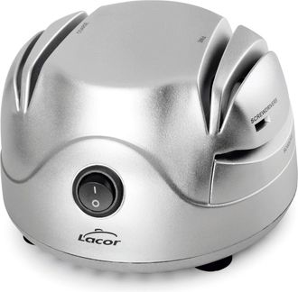 Lacor Lacor - 69141 - Elektrische Messerschärfer, Vier Rillen mit Saugnapf, Schärfe Messer, Schere, Schraubendreher, Sicher und einfach zu bedienen, Power 6