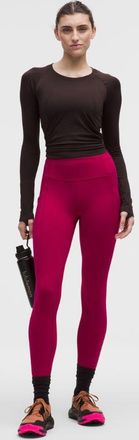 lululemon Swift Speed Leggings mit hohem Bund f&uuml;r Frauen - 64 cm - Gr&ouml;&szlig;e 10 in Berry Rumble