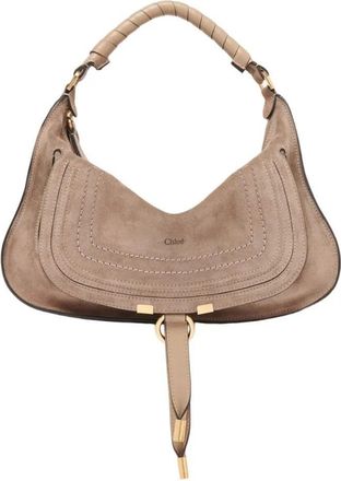 Chlo&eacute; Hobo Bags - Beige Suede Calf Leather Handbag With Gold-Tone Ha - Gr. unisize - in Rosa - f&uuml;r Damen