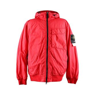 Stone Island Crinkle Reps Kapuzenjacke - - Jackets - Herren - Rot - L