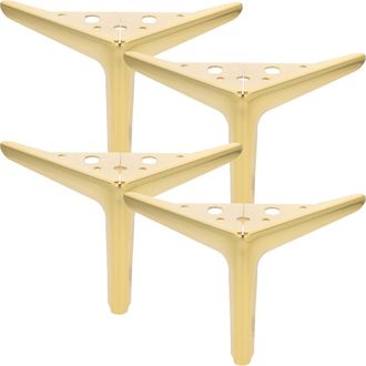 Valiclud Zerodeko 4 St&uuml;ck Metall M&ouml;belf&uuml;&szlig;e aus Kaltgewalztem Stahl Dreieckige Schrankbeine 12cm Stabile Sofabeine und Tischbeine f&uuml;r Kommoden Nachttische und M