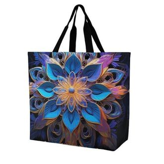 Generic Mandala Rectangulaire Sac Fourre-Tout D&eacute;contract&eacute; Sacs Imperm&eacute;able Sac Courses Pour Travail Shopping Plage
