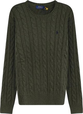 Polo Ralph Lauren Homme, Pulls, Vert, Taille: XL Pull en coton &agrave; torsades et col rond