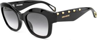 Zadig&Voltaire Femme, Accessoires, Noir, Taille: ONE Size Lunettes de soleil rectangulaires en ac&eacute;tate