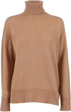 Lorena Antoniazzi Femme, Pulls, Brun, Taille: 38 FR Maglia Collo Alto