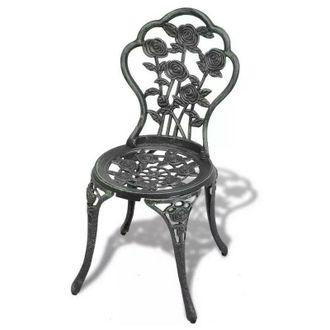 Les Tendances Chaise de jardin m&eacute;tal coul&eacute; vert Dawa - Lot de 2