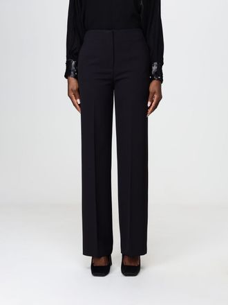 Hanita Pantalon de tailleur large en cr&ecirc;pe &agrave; taille mi-haute