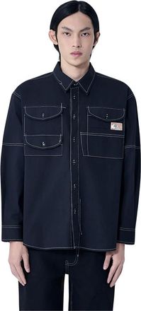 Story mfg. Story mfg., Homme, Chemises, Noir, Taille: M Contrast Stitch Utility Shirt