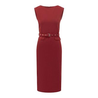 Pinko Pinko, Femme, Robes, Rouge, Taille: 44 FR Acalypha Abito Crepe