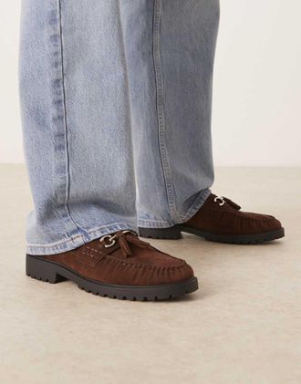 Asos Loafer in Braun mit Profilsohle-Brown