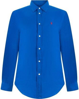 Polo Ralph Lauren Femme, Blouses et Chemises, Bleu, Taille: 40 FR Chemise en Lin