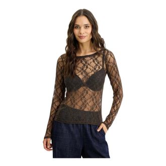In Front IN Front - Haut &agrave; manches longues - Femme - Tops - Brun - Taille: 38 FR