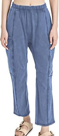 Generic Legging de sport 2026 pour femme, style automne et hiver, &agrave; lacets, poche &agrave; outils, long, couleur unie, &eacute;lastique d&eacute;contract&eacute;, bleu, M