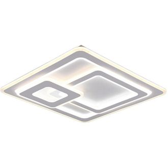 Trio plafonnier, mita incl. 1 x LED,SMD,76,0 WATT,2700-6000K,9250 lm. corps: m&eacute;tal, blanc mat L:51,5CM, L:51,0CM, H:7,0CM