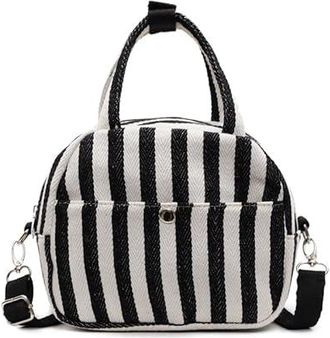 Generic Sac &agrave; main en toile ray&eacute;e sous les bras pour femme - Grande capacit&eacute; - Sac &agrave; main Hobo pour le quotidien, les voyages, le travail, Noir, 400.00x250.00