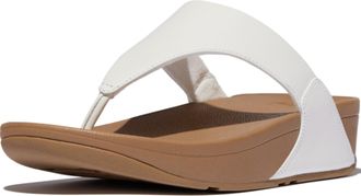 FitFlop Lulu Toe Post - Leather, Damen Sandalen, Weiß (Urban White 024), 36 EU