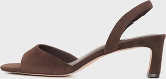 Gerard Darel Sandales &agrave; talon en cuir velours - C&Ocirc;ME - Marron