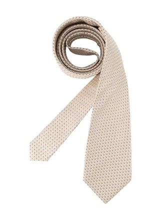 Olymp Herren Krawatte beige Gemustert