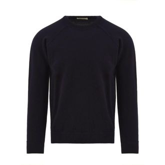 FILIPPO DE LAURENTIIS Cashmere Raglan Rundhals-Pullover - - Knitwear - Herren - Blau - XL