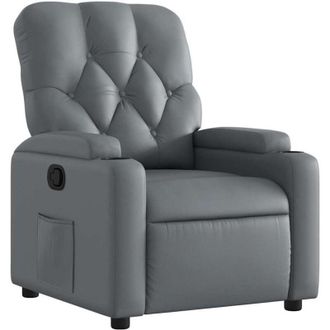 vidaXL Relaxsessel Grau Kunstleder Vidaxl